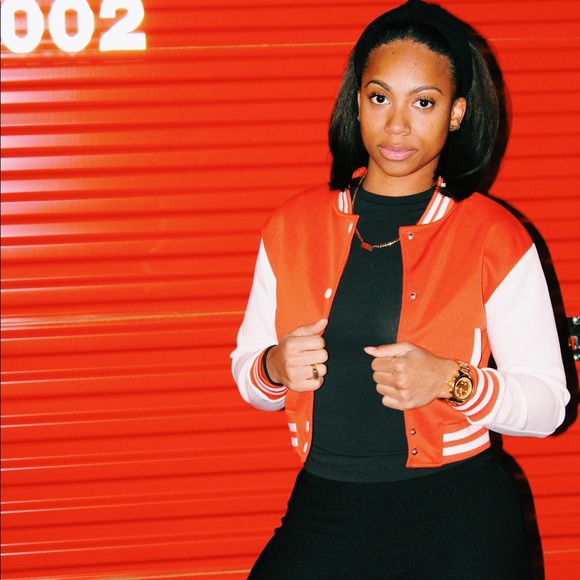 Jackets & Coats | Orange Letterman Jacket | Poshmark